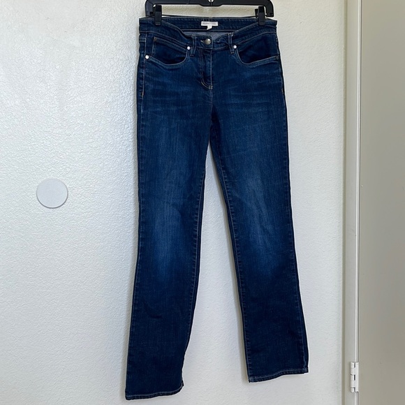 Eileen Fisher | Jeans | Eileen Fisher Straight Leg Mid Rise Dark Blue ...
